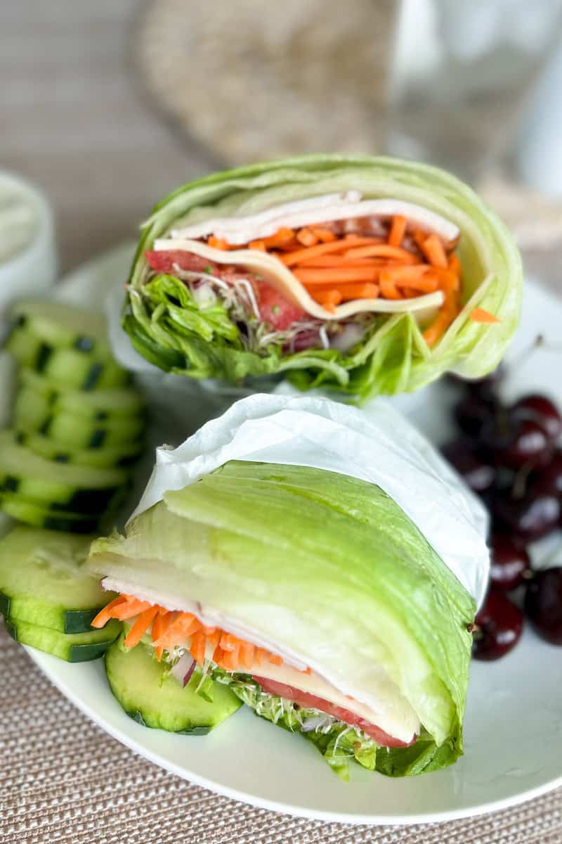 Easy Turkey Lettuce Wrap with High Protein Ranch | Low Calorie, and ...